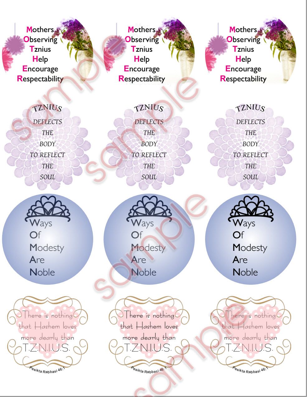 Tznius Tips – Tznius Blog – She will be a tz'nuah